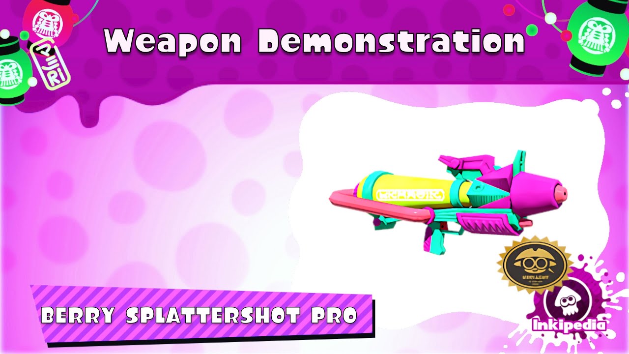 Berry Splattershot Pro ~ Weapon Demonstration (Splatoon) - YouTube