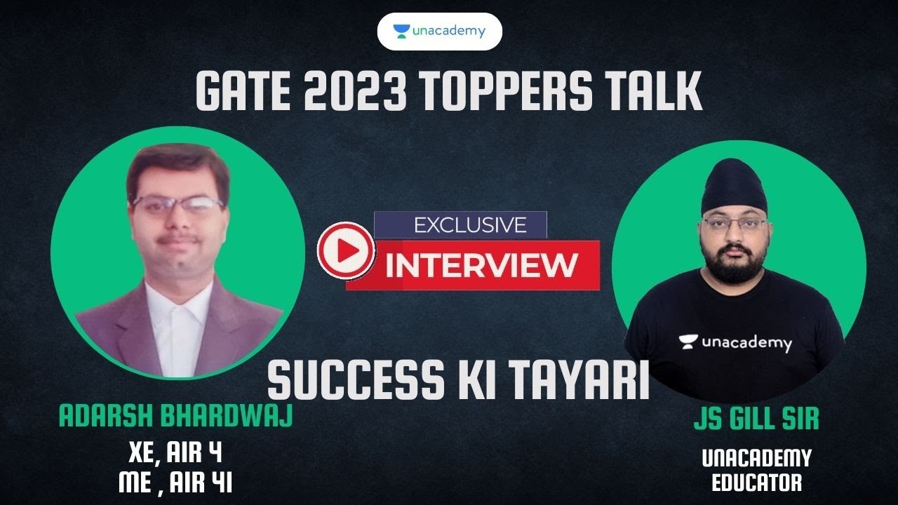 JS GILL SIR IN CONVERSATION WITH GATE 2023 XE AIR 4 ADARSH BHARDWAJ # ...
