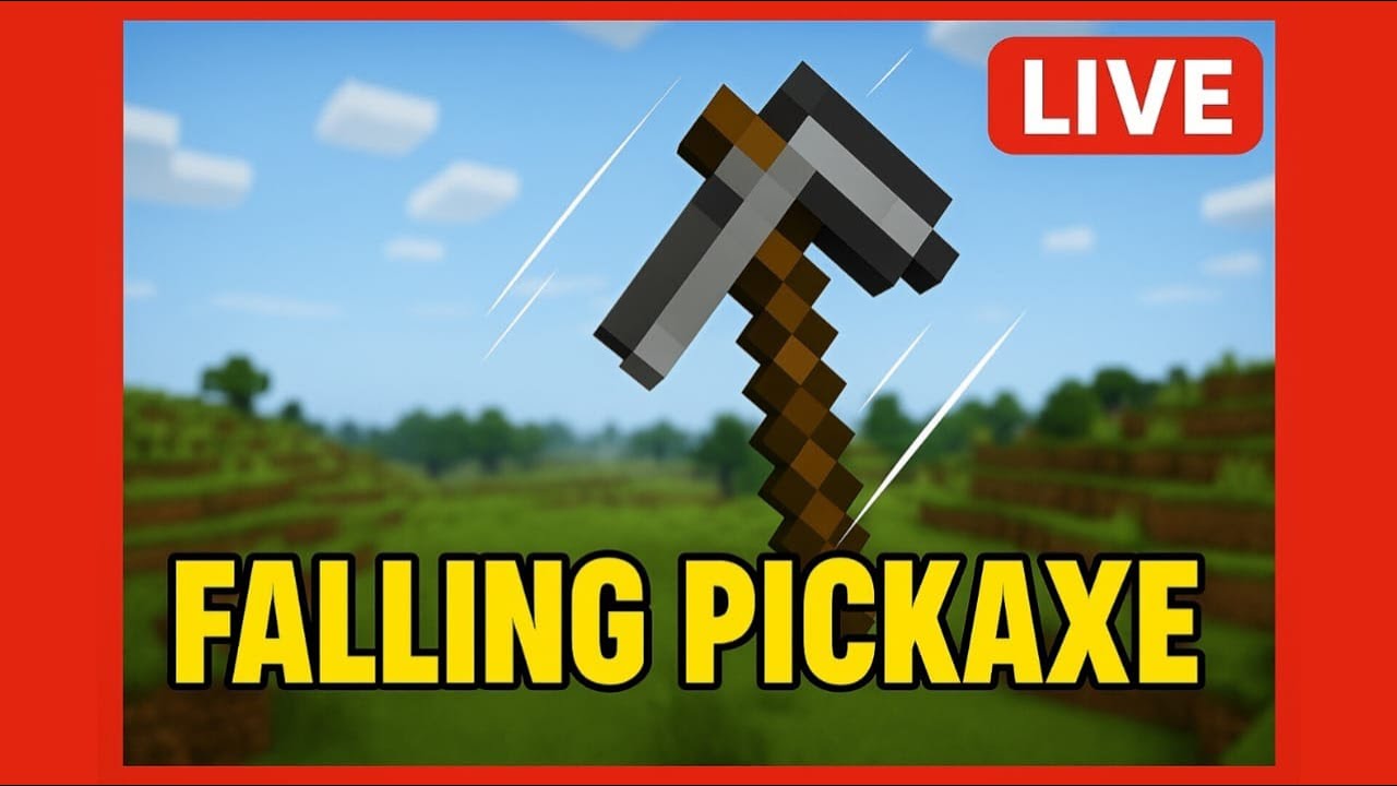 Minecraft Falling Pickaxe #shorts #minecraft 🔴 - YouTube