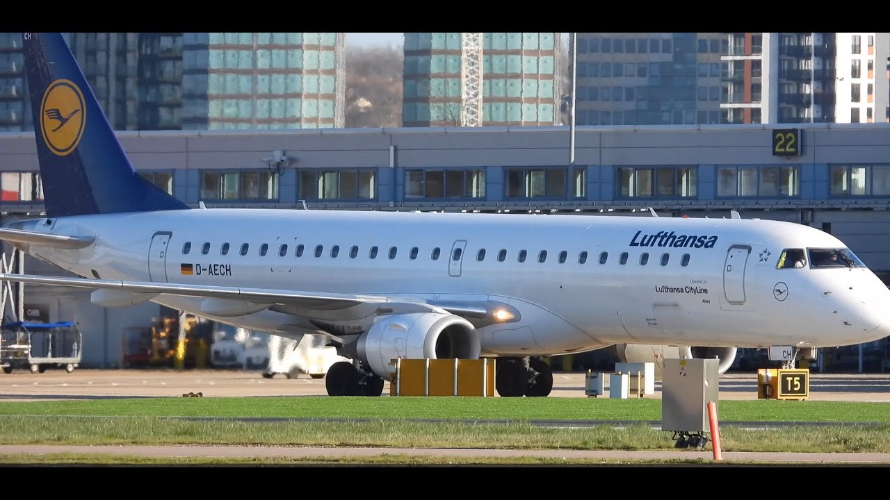 4K London City Airport EGLC Departures & Arrivals 09 - YouTube