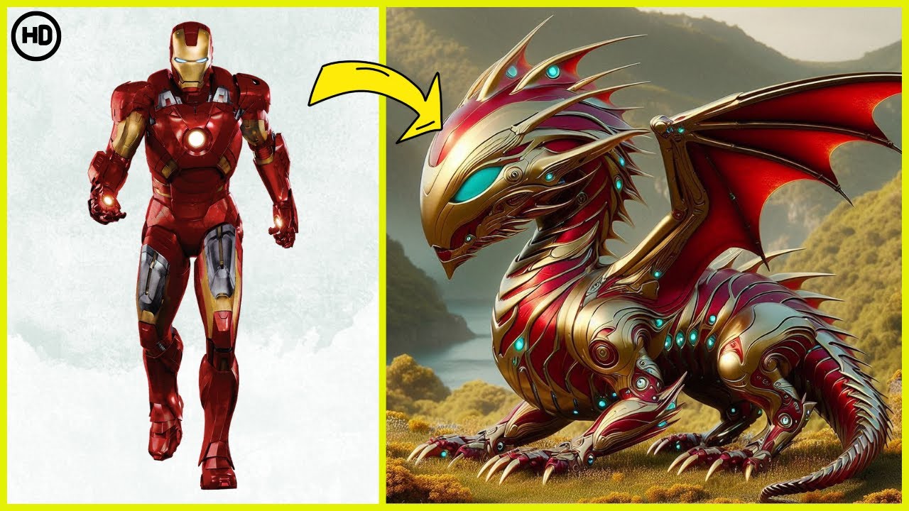 Epic Transformations: Marvel & DC Heroes Reimagined as Adorable Baby Dragons! - YouTube