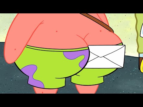 SpongeBob SquarePants: Envelope Stuck In Patrick’s Buttcheeks - YouTube