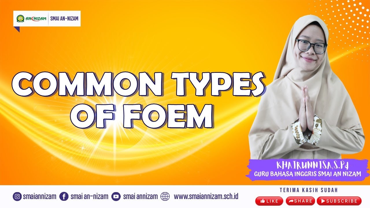 COMMON TYPES OF POEM || BAHASA INGGRIS - KELAS XI - YouTube