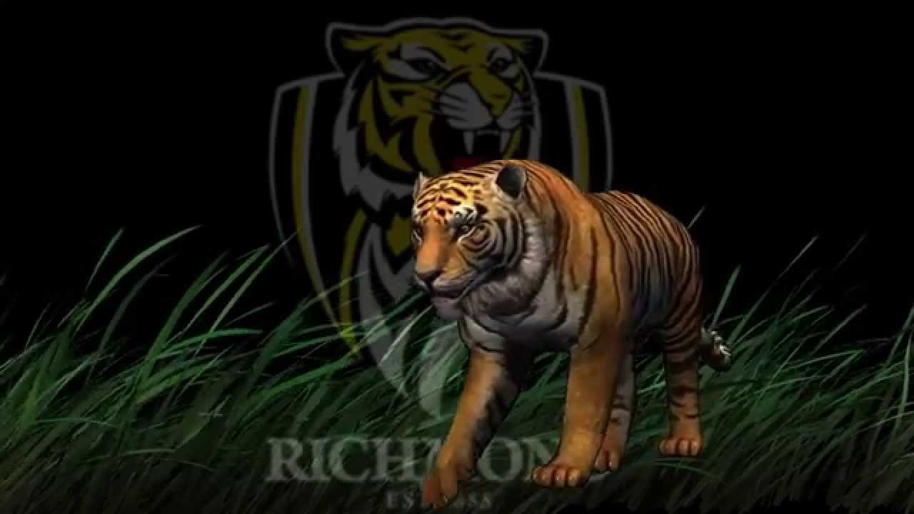 Richmond Tigers theme song with 3D Tiger - YouTube
