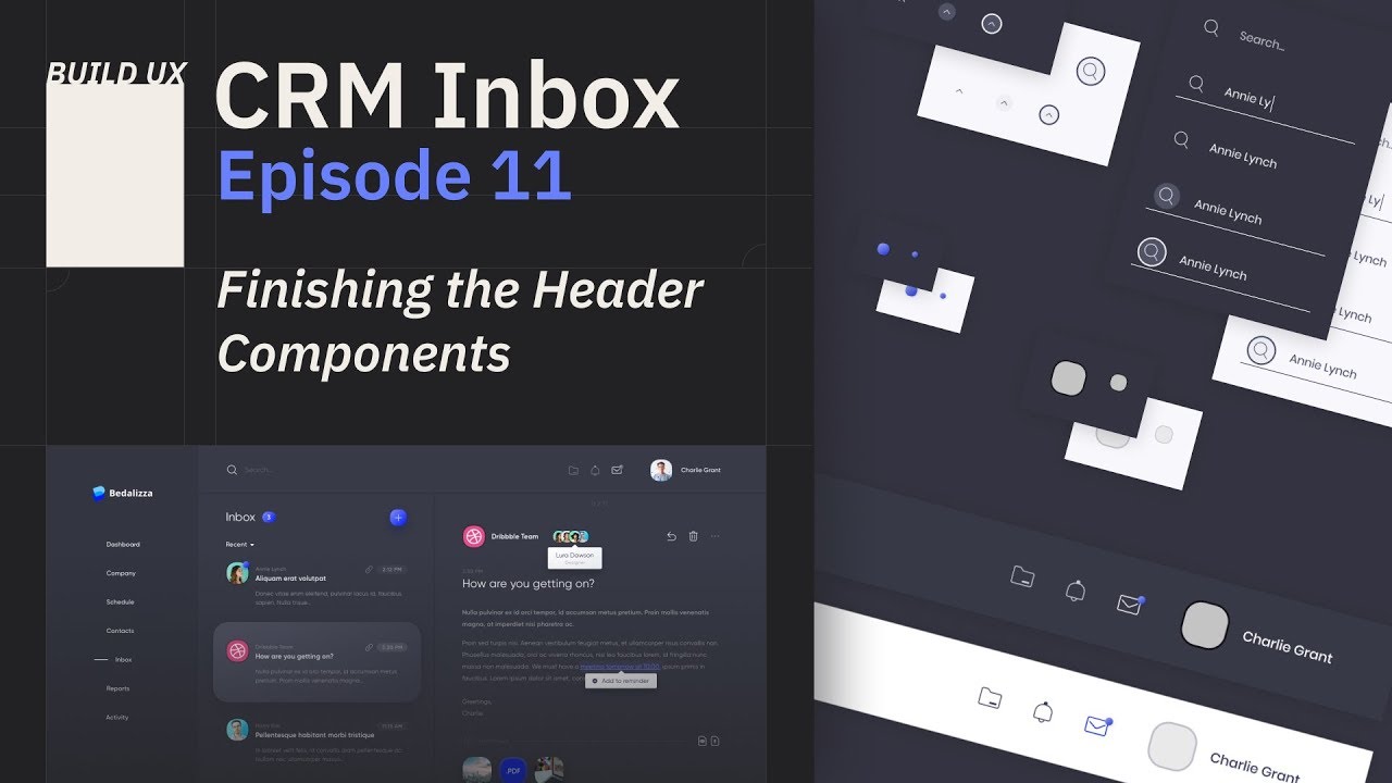 Finishing the Header Components | How to Build an Inbox UI Ep. 11 - YouTube