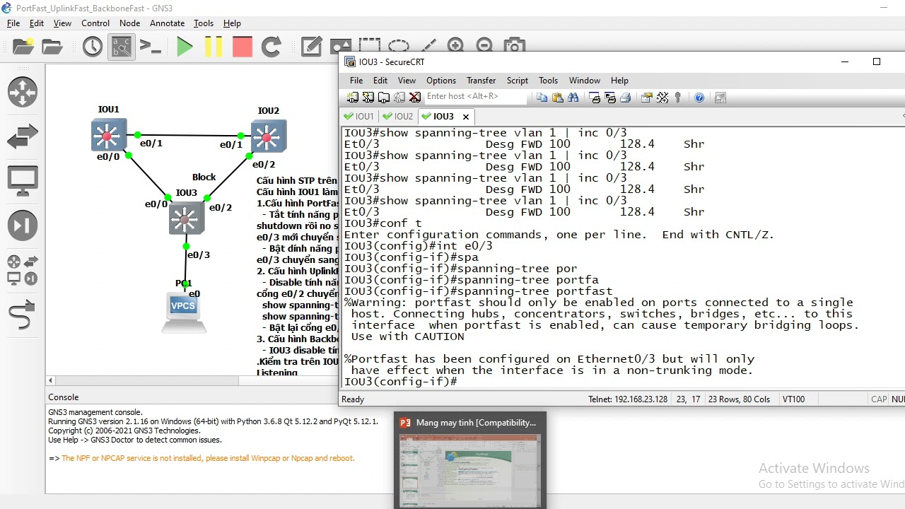 STP protocol : Tìm hiểu và Demo các tính năng PortFast, UplinkFast, và ...