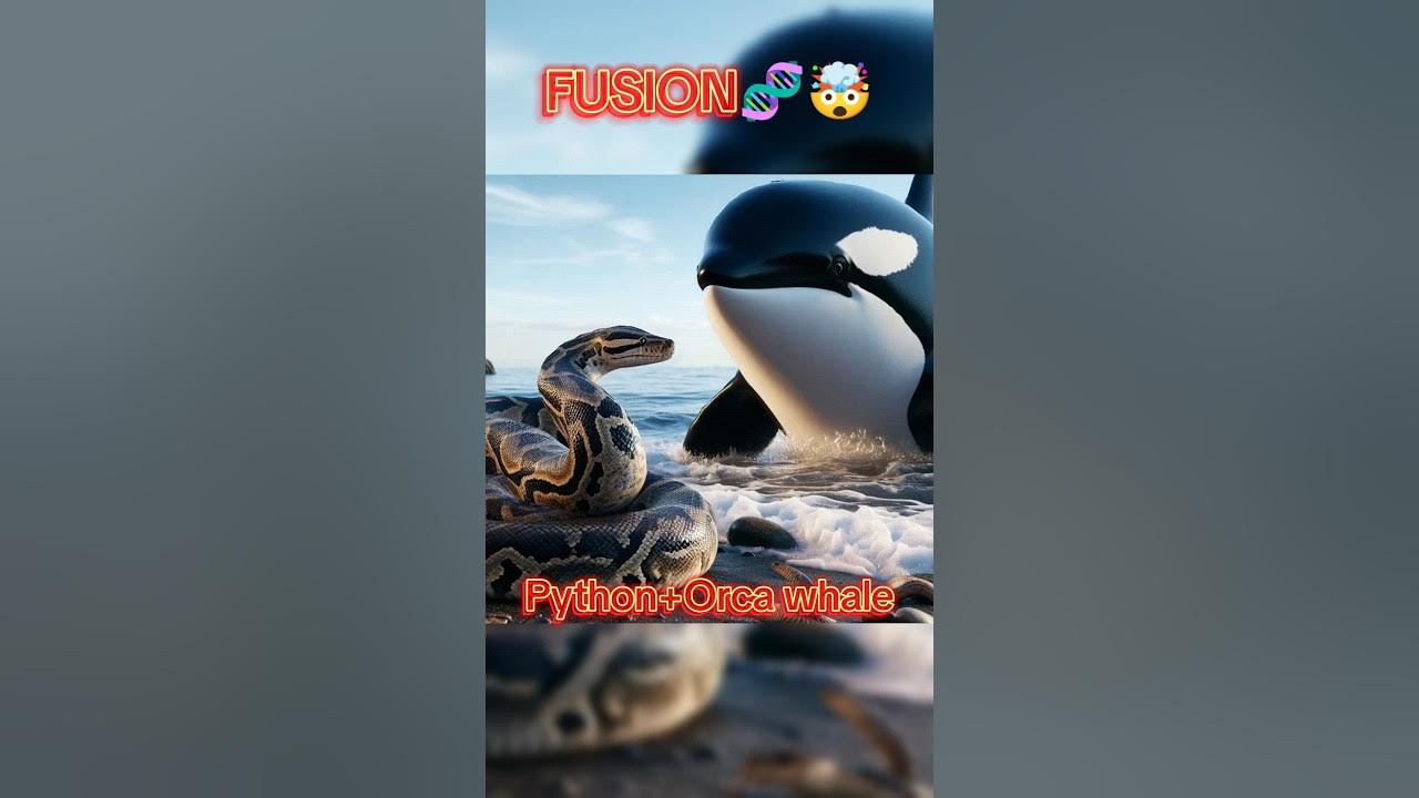 Hybrid python + orca whale. #animals #hybrid #ai #fusion - YouTube