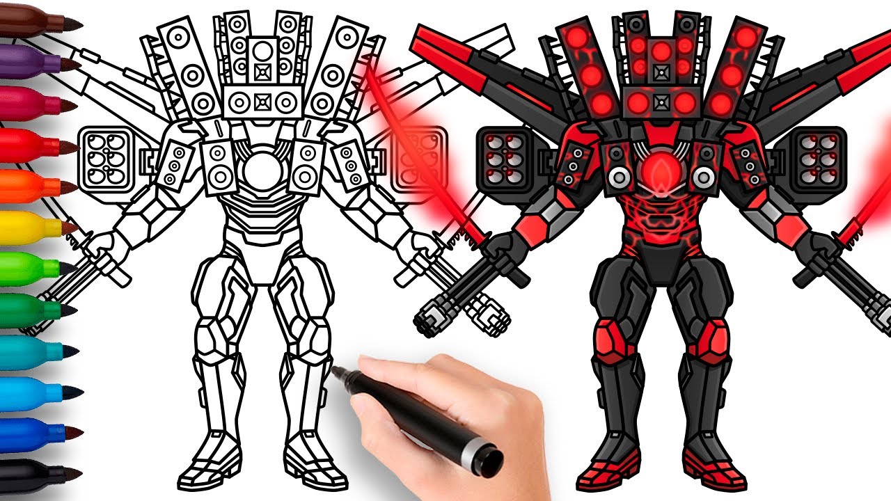 HOW TO DRAW NEW ARMOR SPEAKERMAN TITAN | Skibidi Toilet Garry's Mod ...