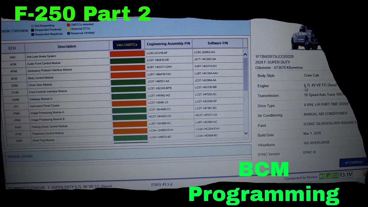 2020 F 250 BCM Program and Fix - YouTube