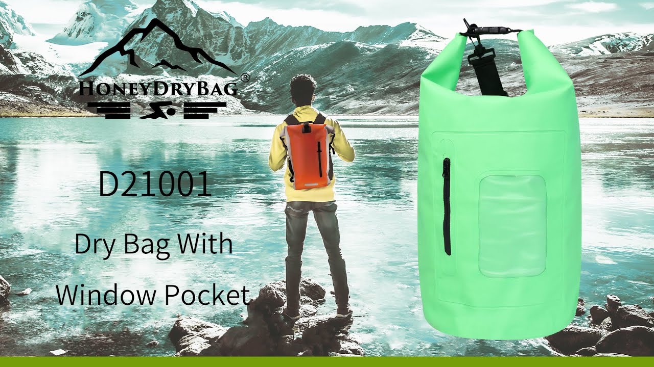 D21001 Customized Dry Bag with Window Pocket - YouTube