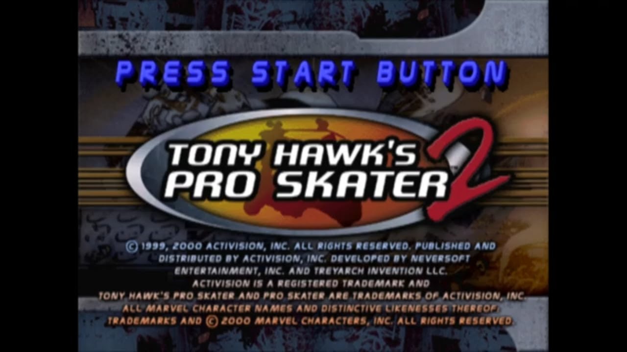 Tony Hawk's Pro Skater 2 - Sega Dreamcast - Intro & Title Screen - YouTube
