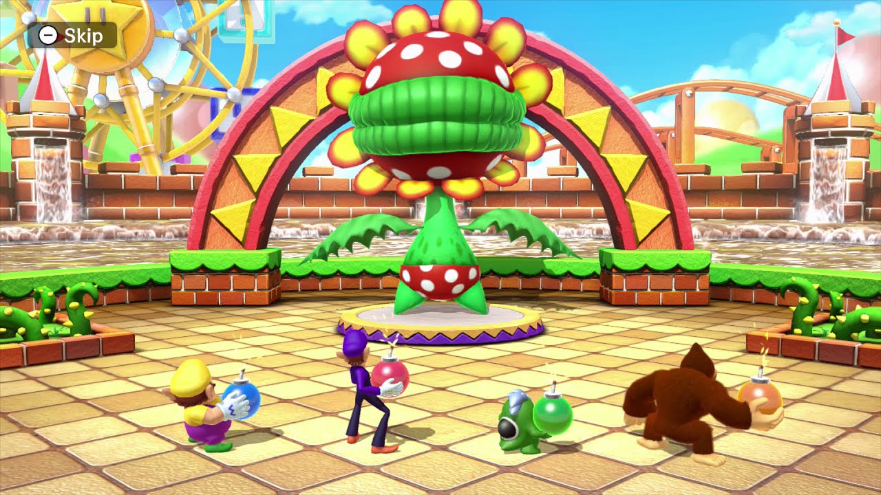 Mario Party 10 - Petey's Bomb Battle (Boss) - YouTube