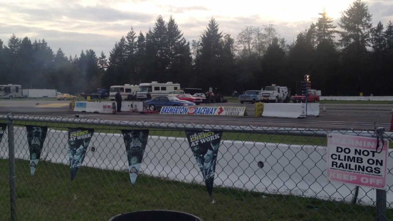 9 second supercharged mustang at bremerton raceway - YouTube