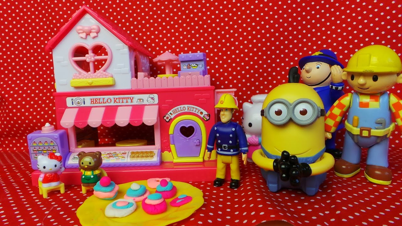 Unboxing Of Hello Kitty Cool Cafe Restaurant with Play-Doh Food For ...