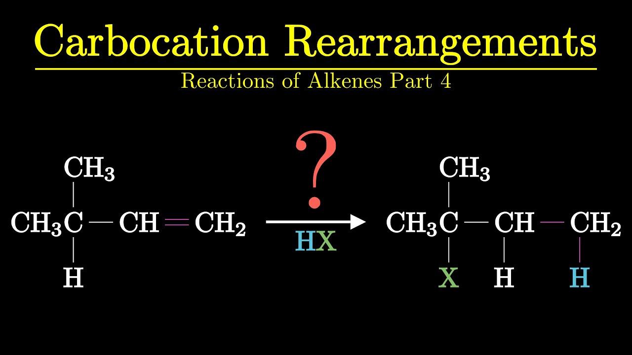 Carbocation Rearrangements - Alkene Reactions Part 4 of 9 - Organic ...