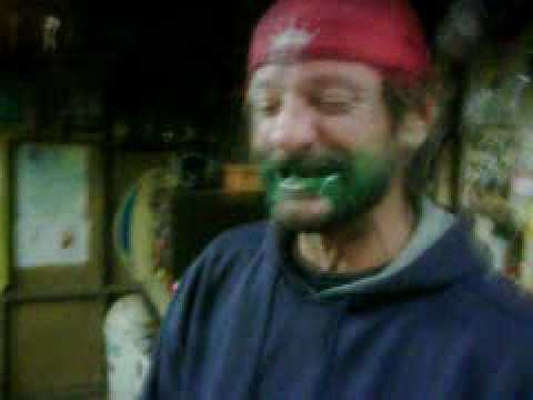 drunk guy gets face spray painted - YouTube