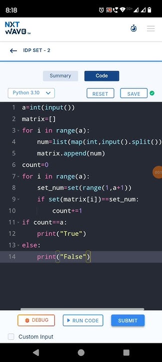 Unique Matrix using python CCBP Nxtwave #coding #nxtwaveccbp #python #programming #pythoncoding ...