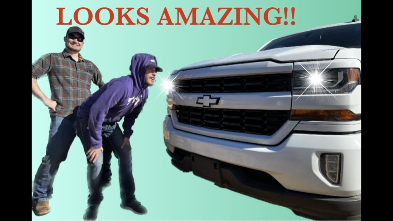 (HOW TO) LED HOOD STRIP INSTALL ON A 2016 SILVERADO!! - YouTube