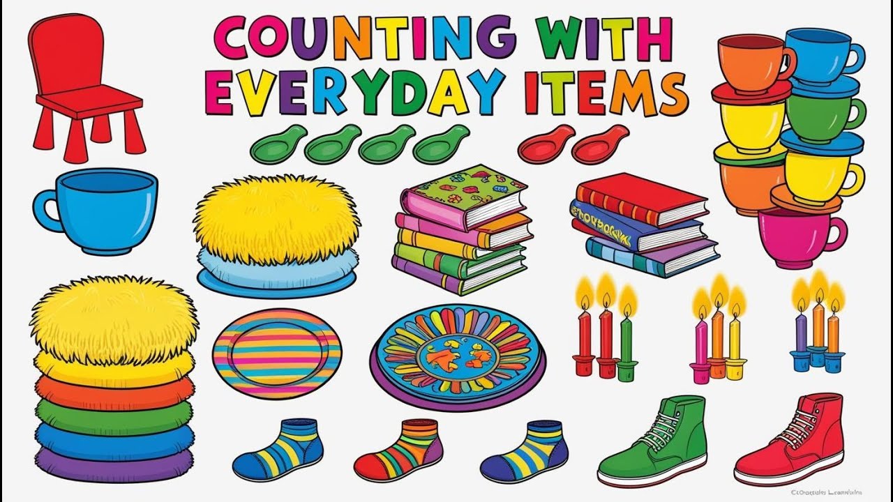 Learn Numbers the Fun Way: Counting with Everyday Items! - YouTube