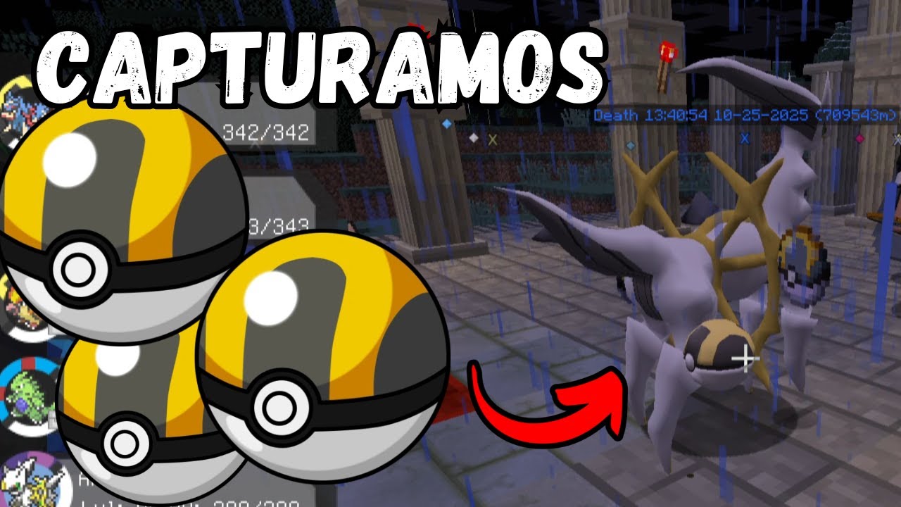 CAPTURAMOS O ARCEUS COM ULTRA BALL NO PIXELMON BRASIL - YouTube