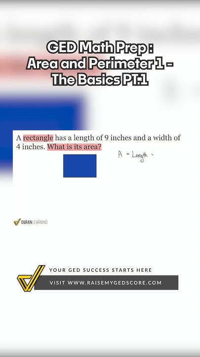 GED Math: How to Calculate Rectangle Area - Word Problem Solved! - YouTube