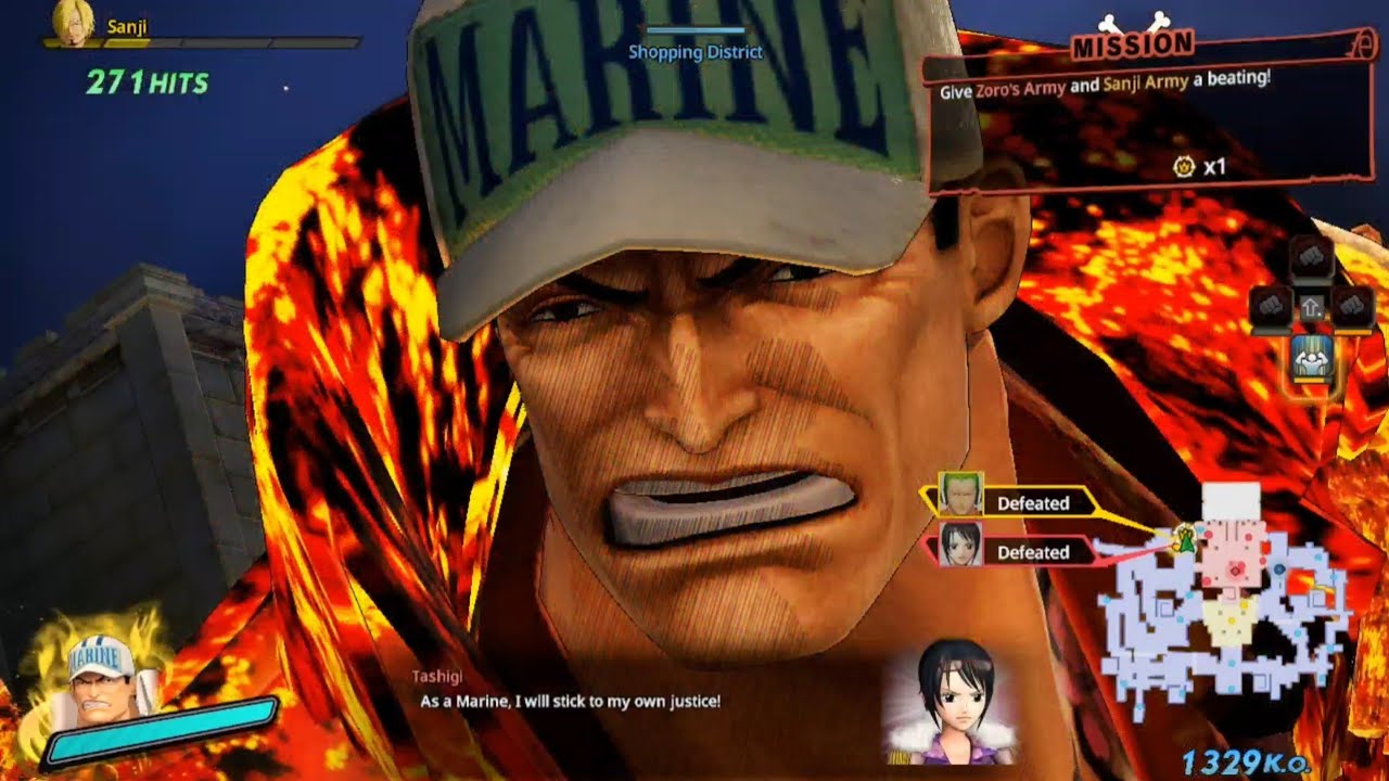 One Piece Pirate Warriors 4 - Akainu Gameplay - YouTube