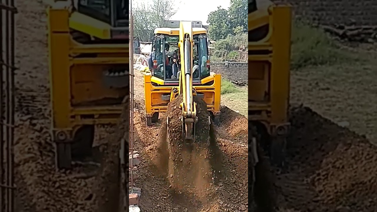 JCB machine working video and tractor short video।#shorts - YouTube