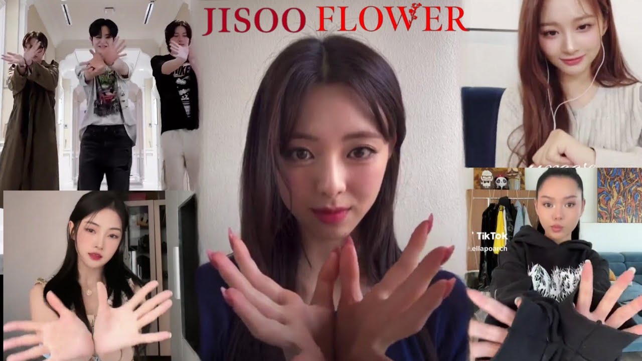 IDOLS/CELEBRITIES doing Jisoo Flower Dance Challenge - YouTube