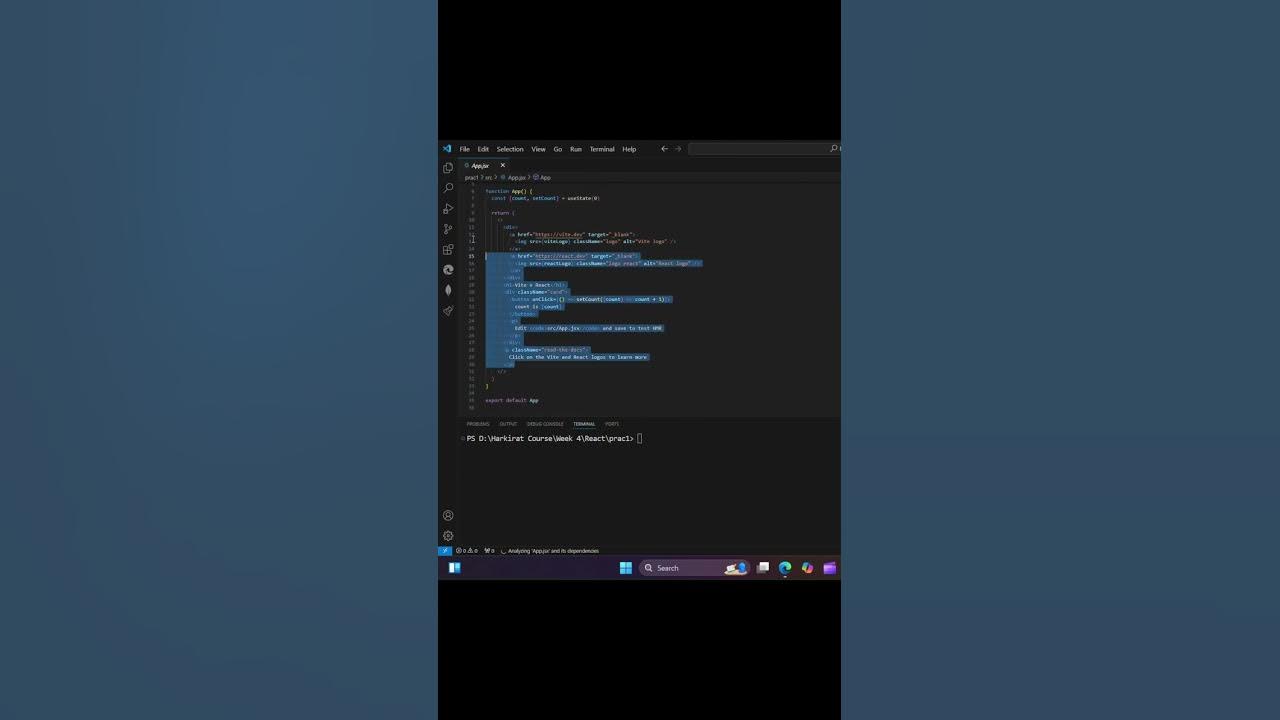 Basic React App ( Increment & Decrement ) Operation via using UseState Hook #reactjs #reacthooks ...