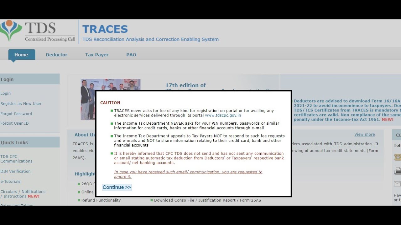 How to request Form 16 16A download - YouTube