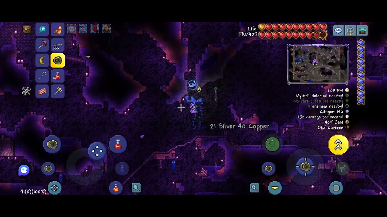 my custom underground corruption biome - terraria - YouTube