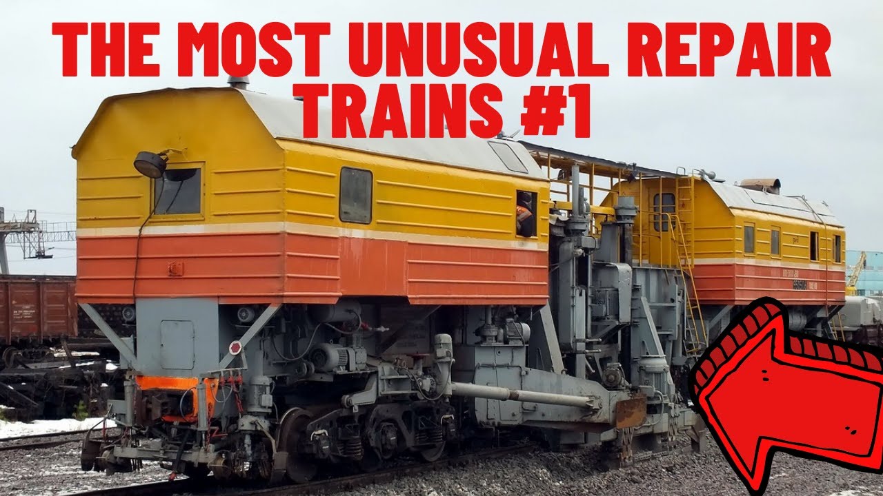 Most unusual Maintenance trains of railroad tracks and Replacement of ...