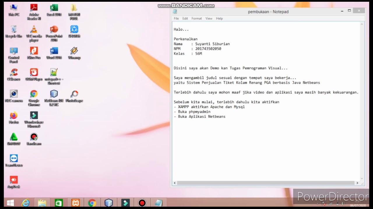Demo Pemrograman Visual (Sistem Penjualan Tiket Masuk Kolam Renang Berbasis Java Netbeans) - YouTube