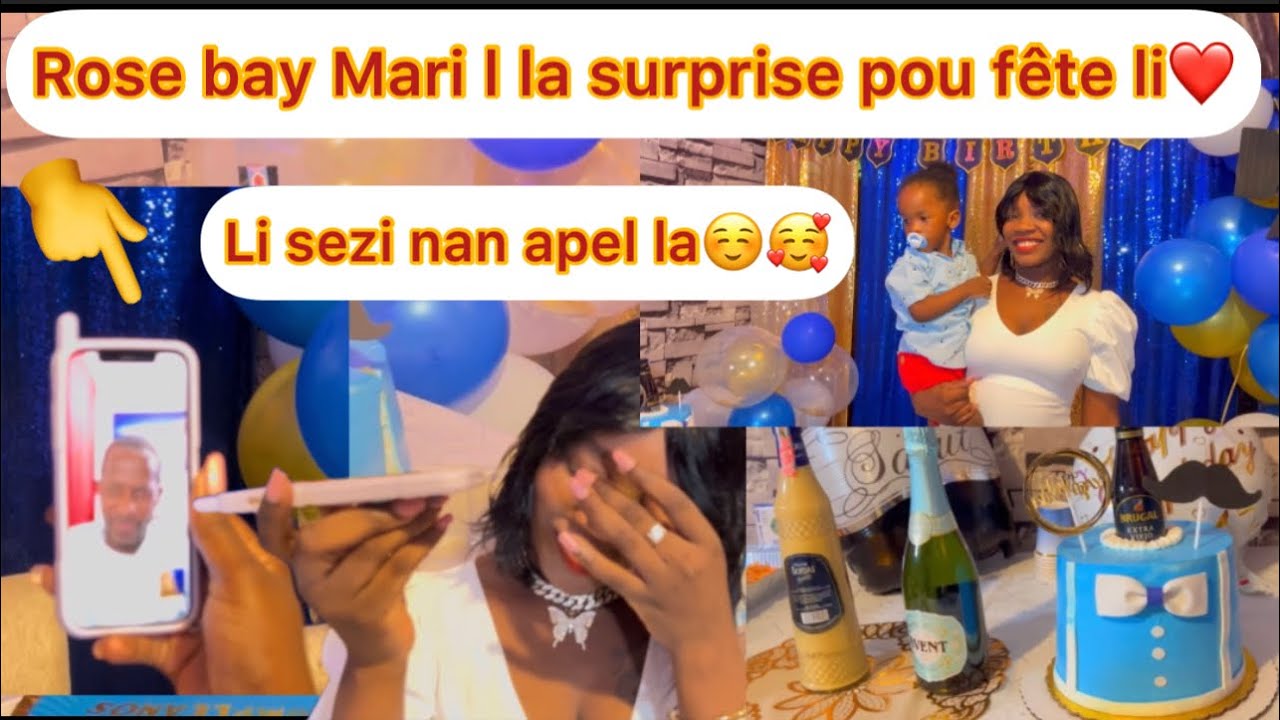 VIN GADE BEL SURPRISE ROSE BAY MARI L LA POU BIRTHDAY LI NAN CALL VIDEO ...