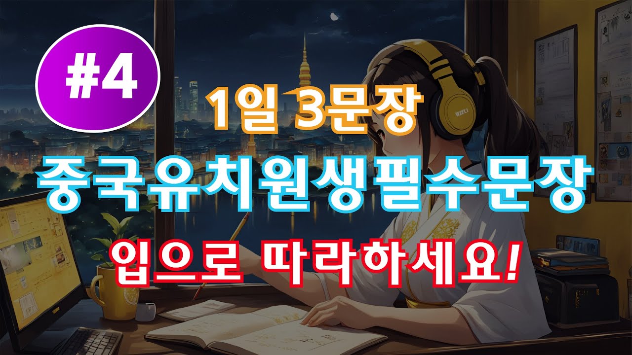 4일차 중국 유치원생 필수문장 1시간30분만 따라해보세요 중국어가 잘 들려요 생활중국어회화 실전중국어회화