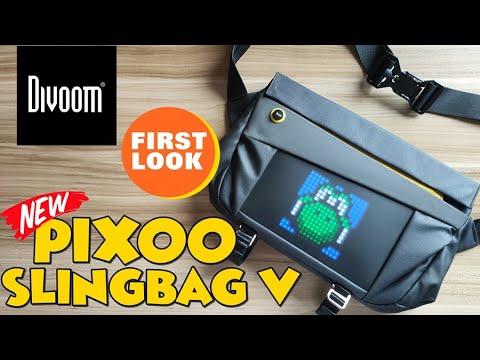 FIRST LOOK!! THE NEWEST DIVOOM LED PIXEL BAG PIXOO SLINGBAG V - YouTube