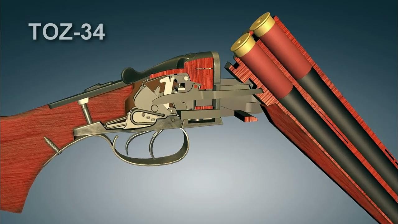 TOZ-34 double barreled shotgun | 3dGun - YouTube