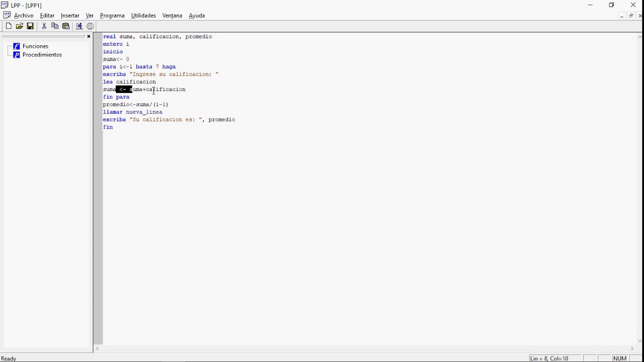 Ciclo para ejemplo 3# en lpp - YouTube