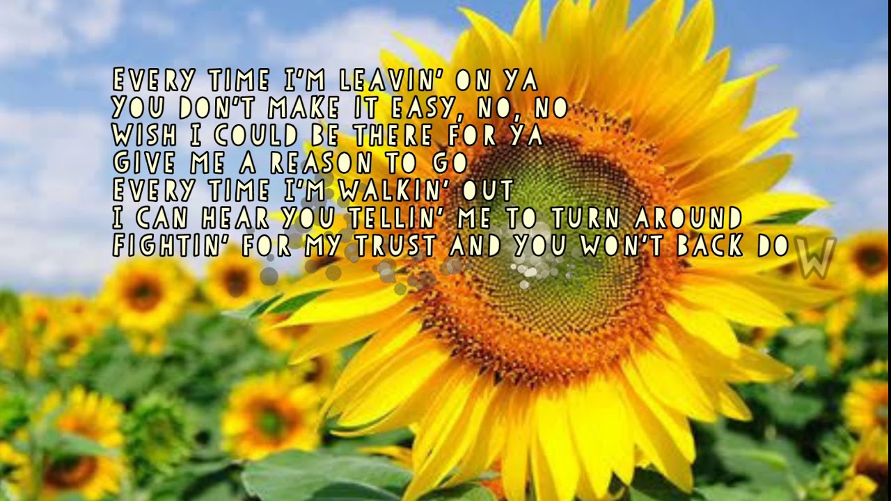 Sunflower | - Post malone, Swae Lee (lyrics) - YouTube