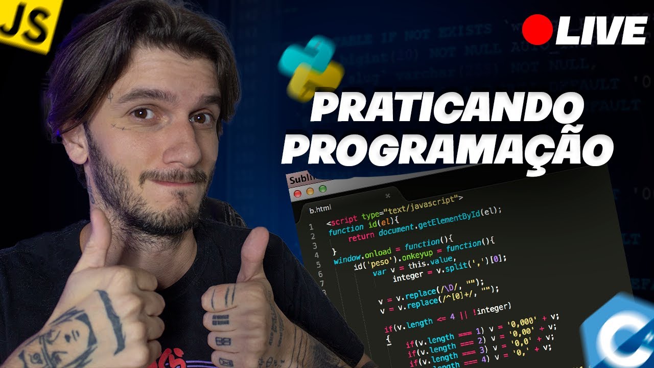 #3 ESTUDANDO HTML, CSS E JS | PROGRAMAÇÃO | LIVE - YouTube