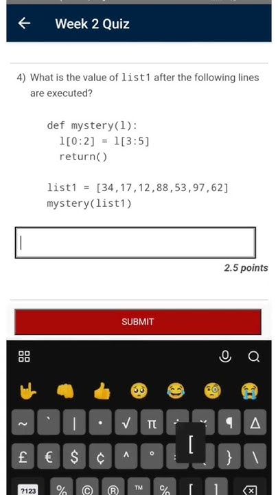 Programming Data Structures And Algorithms Using Python Nptel Week 2 Answers 2023 Nptel