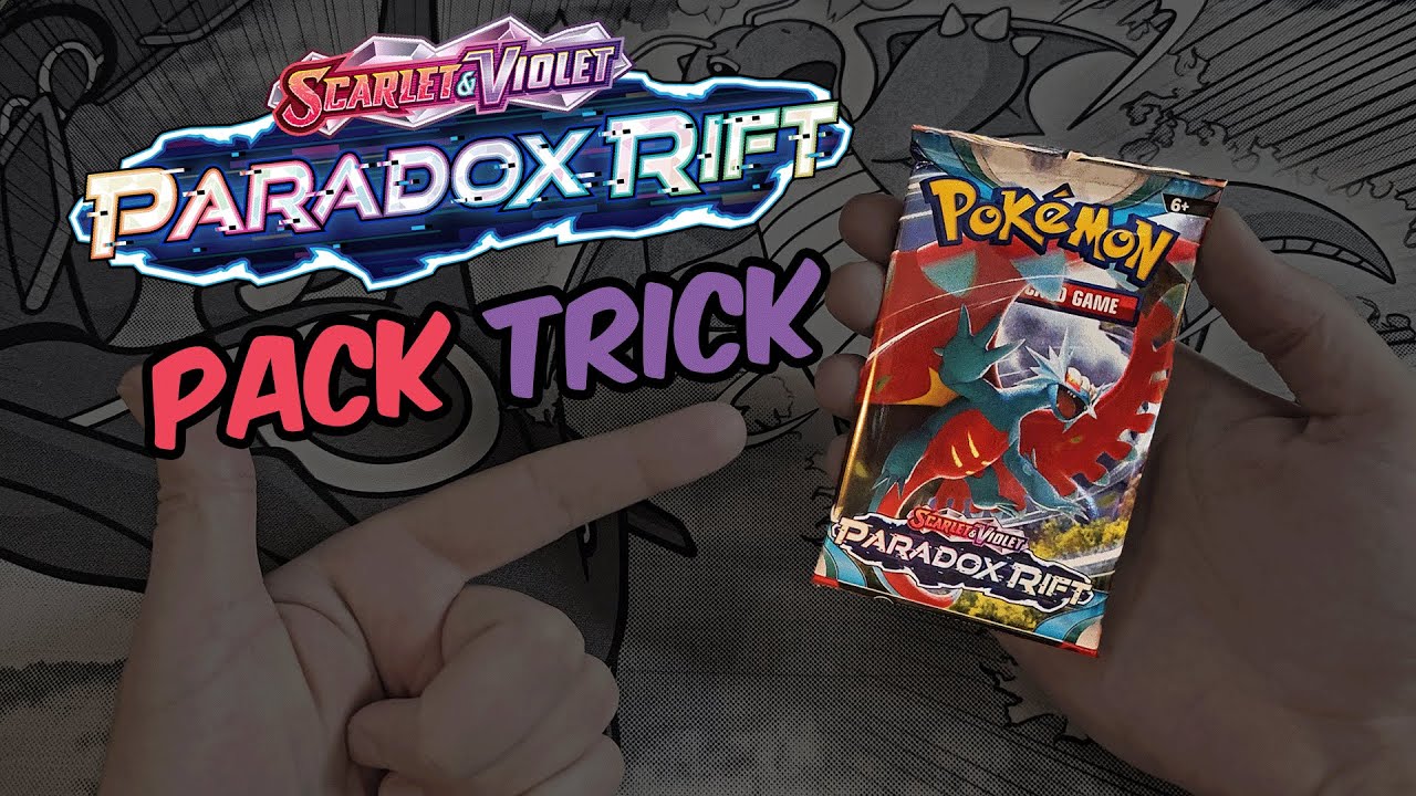 Paradox Rift Pack Trick Tutorial: Scarlet and Violet Pokemon TCG - YouTube
