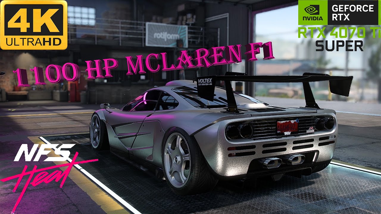 NFS HEAT | MCLAREN F1 CUSTOMIZATION AND GAMEPLAY | ULTRA GRAPHICS 4K ...