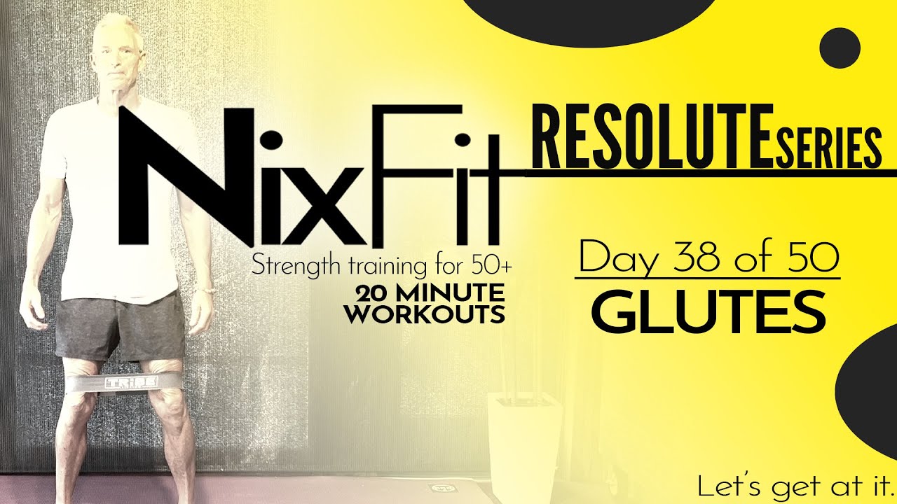 20 min INTENSE GLUTE WORKOUT at HOME with Resistance Band WOMEN MEN 50 ...