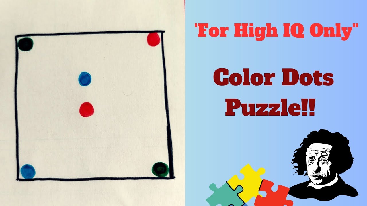 For High IQ only! Connect the dot puzzle-Red to Red, Blue to Blue ...