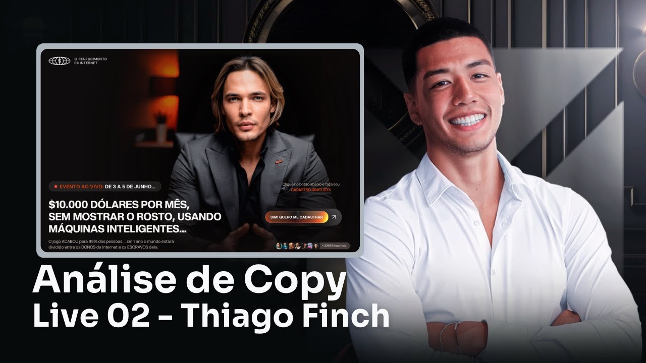 Análise de Copy - Tiago Finch - Live 02 - YouTube