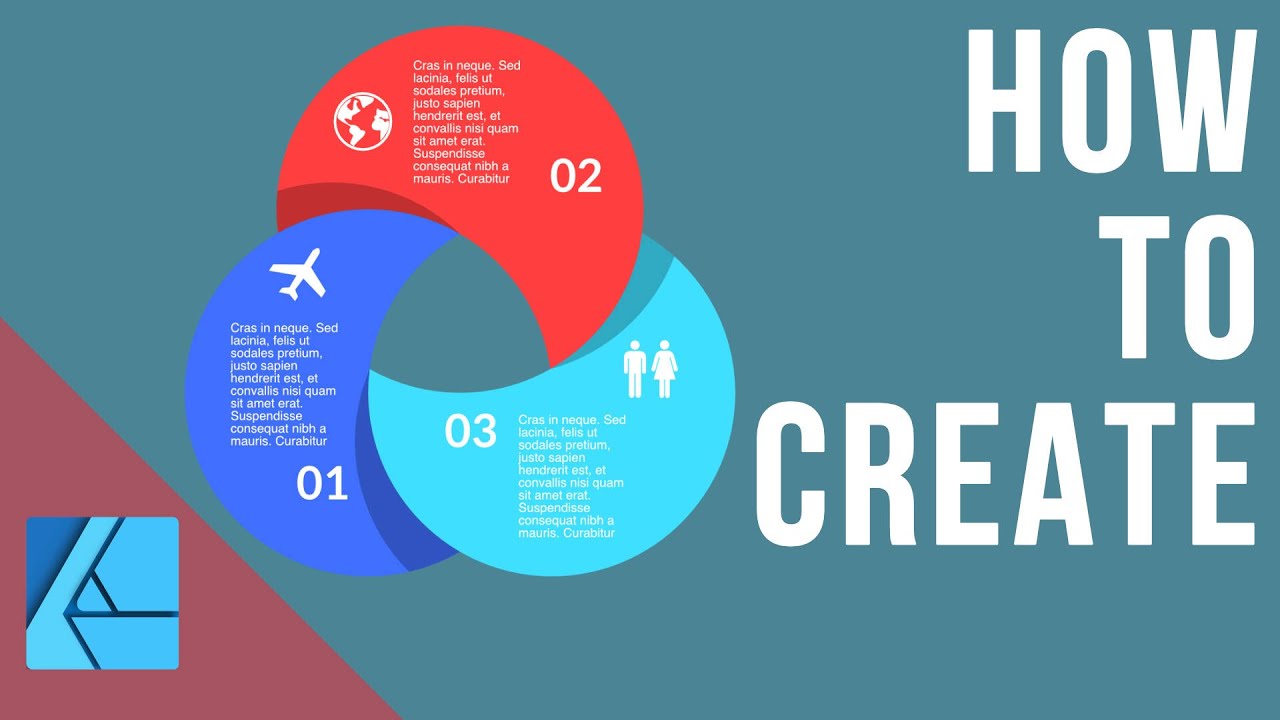 Affinity Designer for Beginners: Intersecting Circles Infographic - YouTube