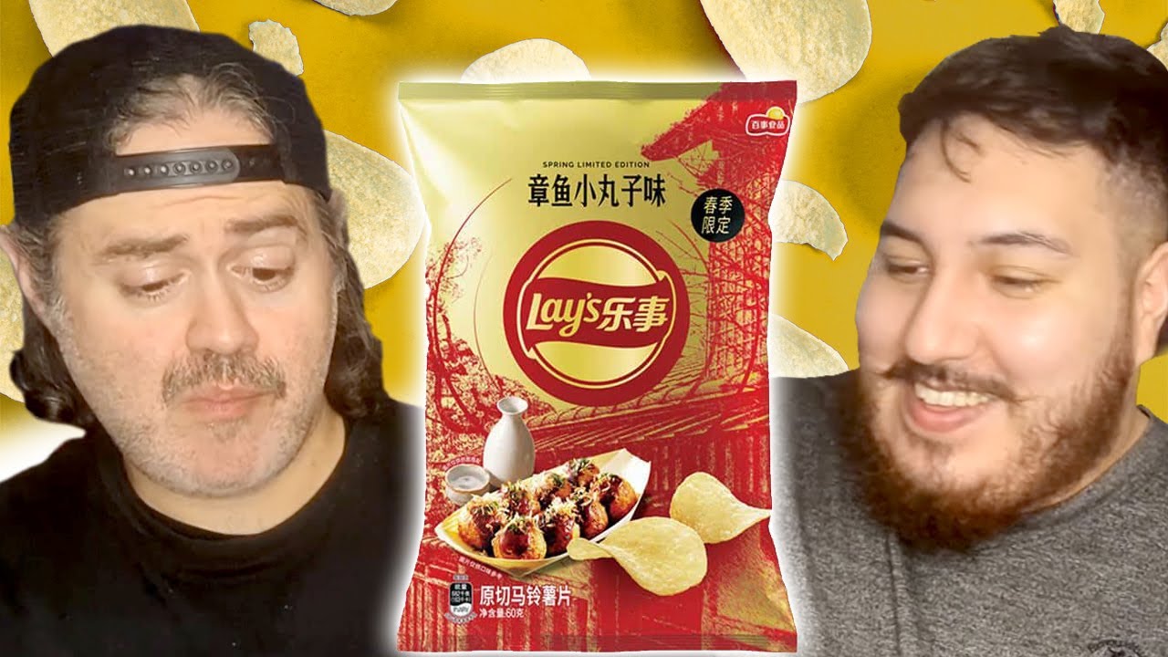 Trying Lay's Takoyaki Flavor Potato Chips from China - YouTube