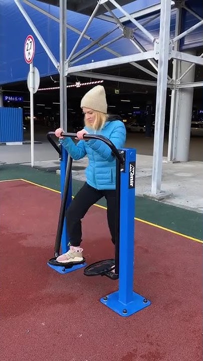 Уличный тренажер шаговый AVU016 AVENIR sport - выполнение упражнения ...