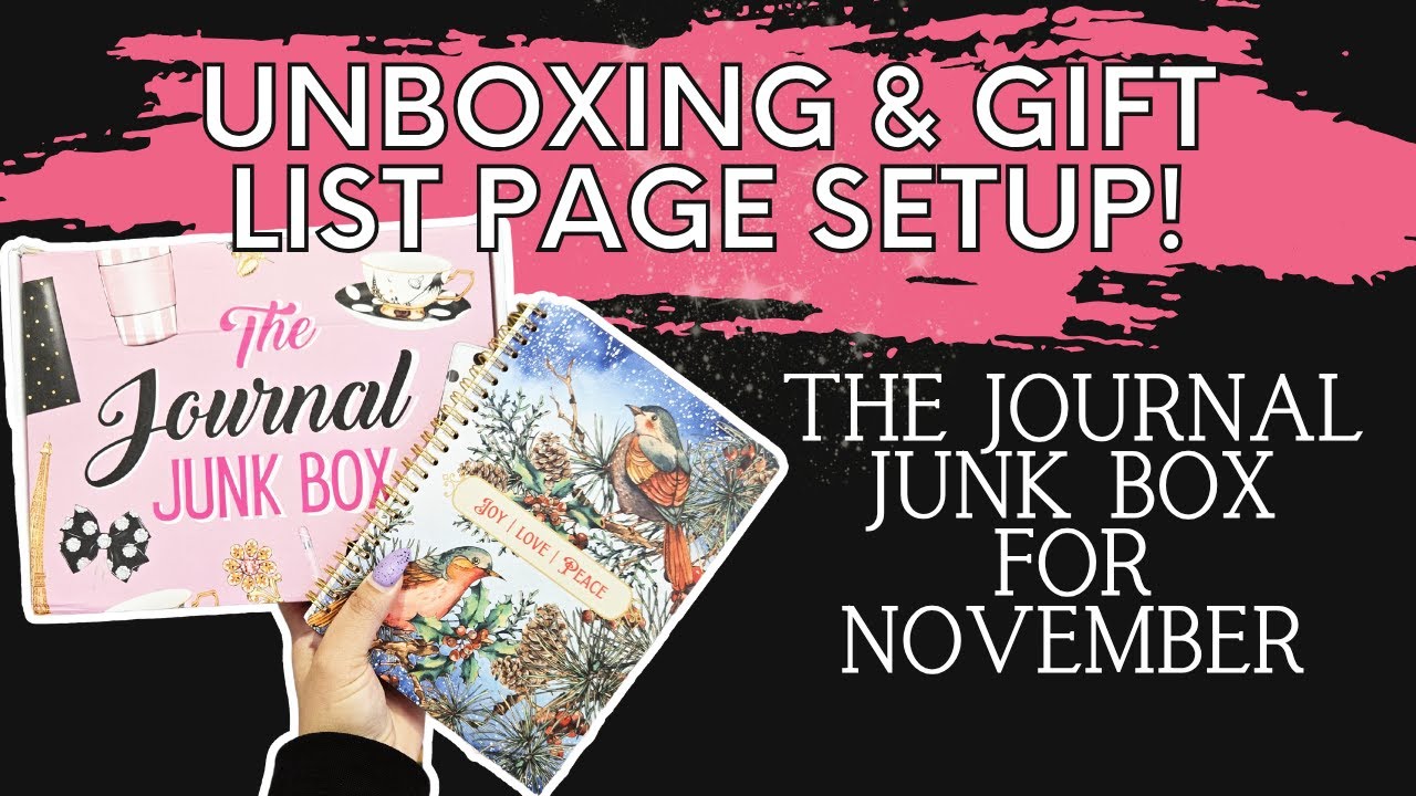 November Junk Journal Box Unboxing & Gift Page Setup! - YouTube